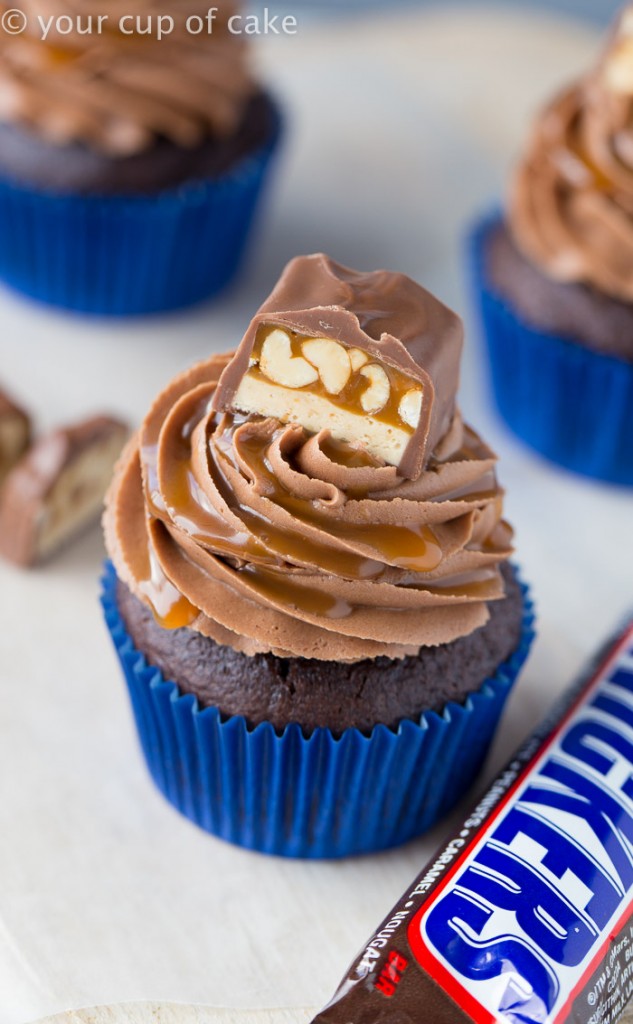 Snickers Cupcakes - Your Cup of Cake