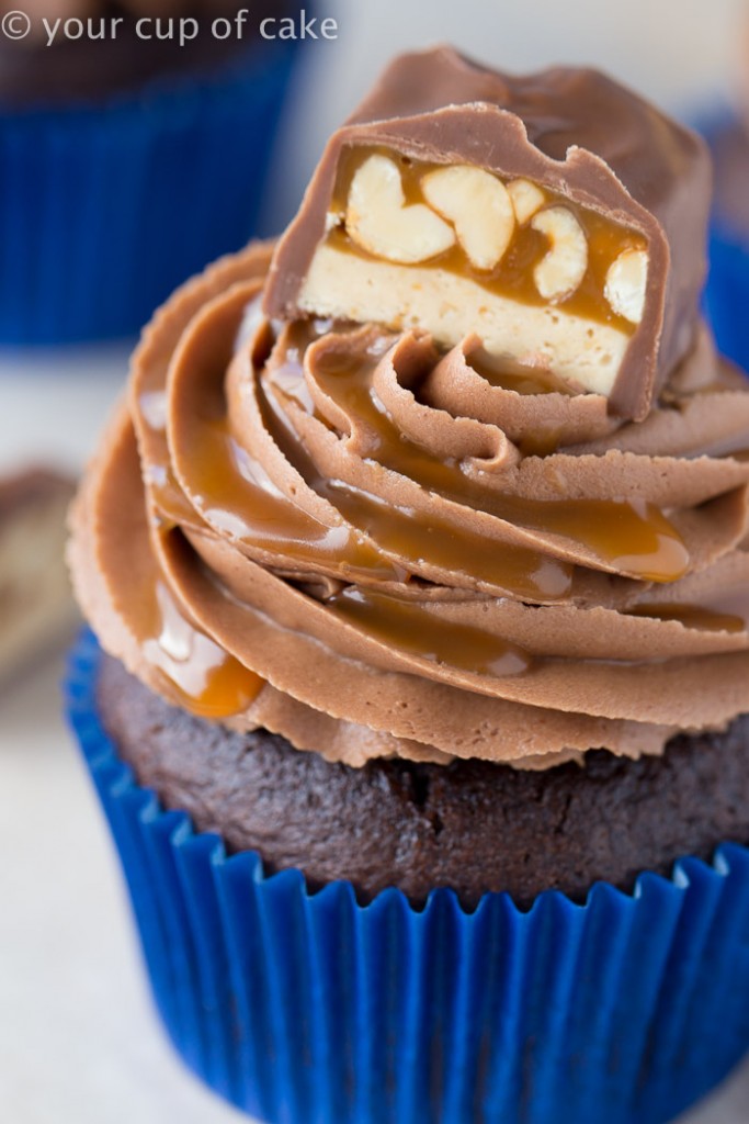 Snickers Cupcakes - Your Cup of Cake