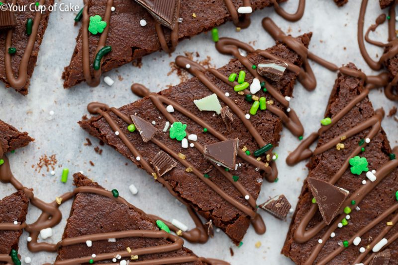 Chocolate Mint Brownie Bark - Your Cup of Cake