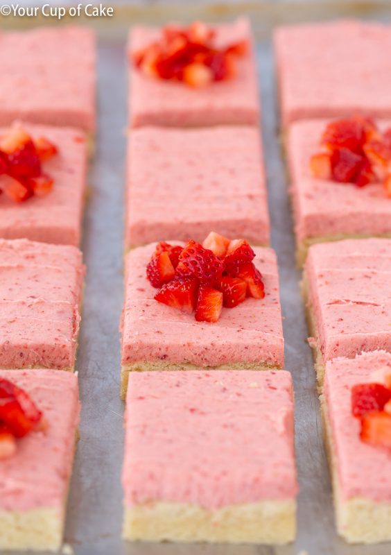 Strawberry Sugar Cookie Bars - Your Cup of Cake