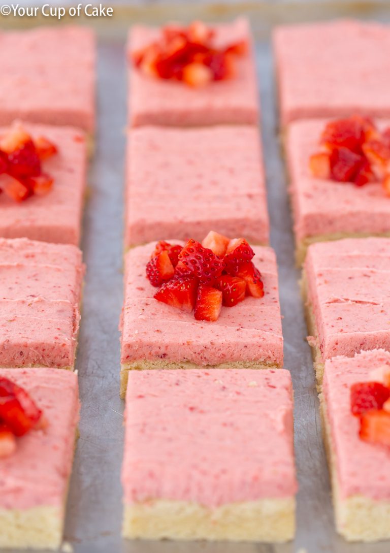 Strawberry Sugar Cookie Bars - Your Cup of Cake