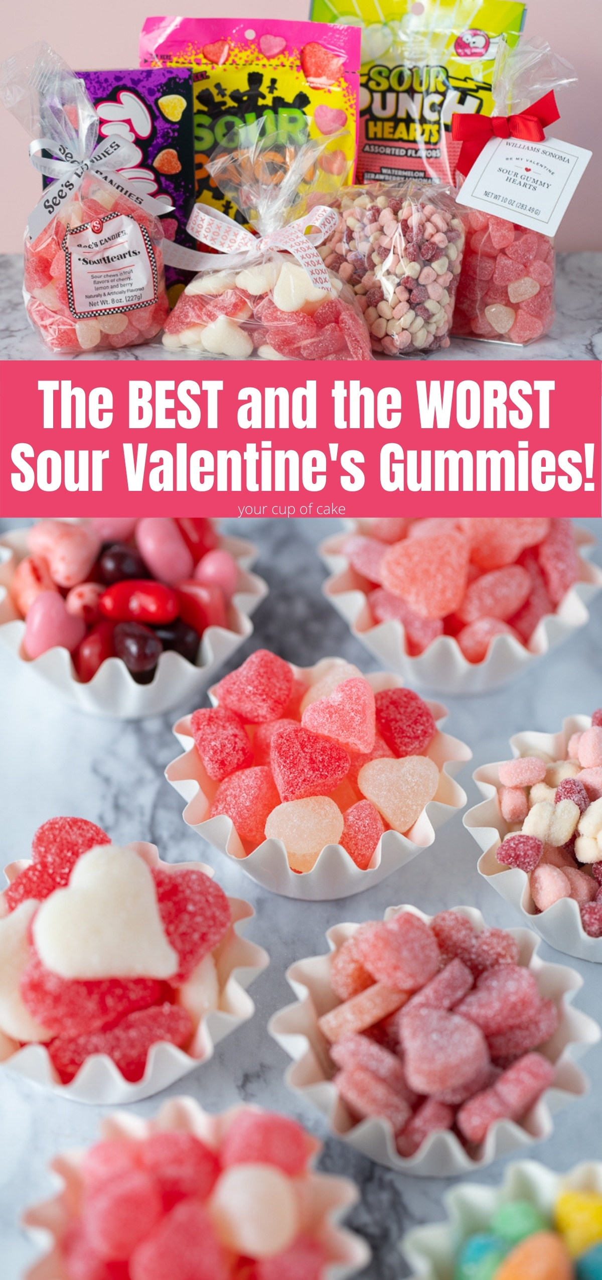 Taste Test: Best Sour Valentine Gummy Candy - Your Cup of Cake